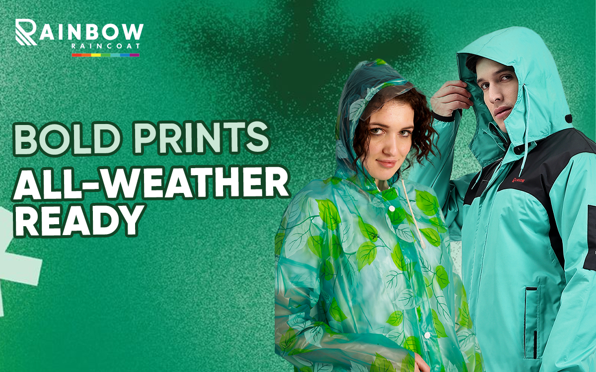 Best Printed Raincoats for Men and Women This Monsoon - Rainbow Raincoat